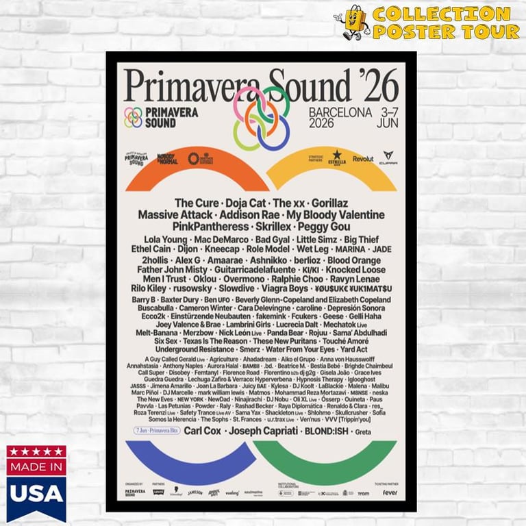 Primavera Sound June 3-7 2026 Barcelona Poster | eBay