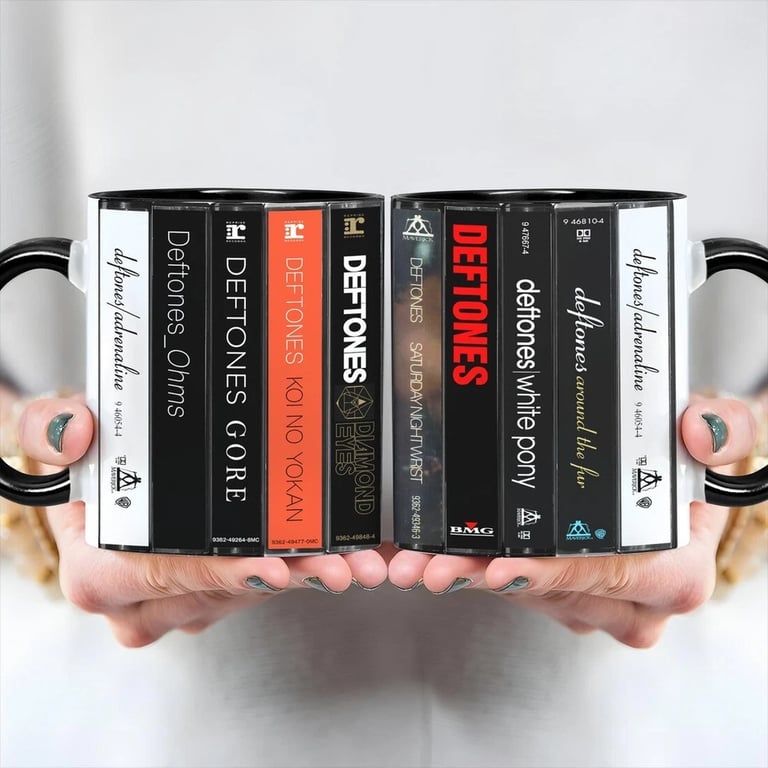 Deftones Albums Cassette Collection Retro Accent Edge-to-Edge Mug | eBay