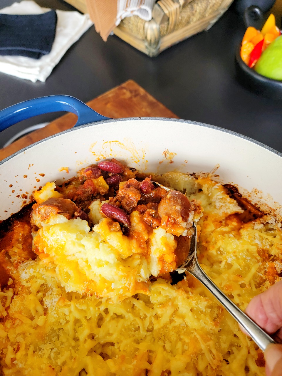Chilli con Carne with Cheesy Crust - Shared Kitchen