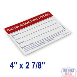 Labels: Radon Reduction System (15005-20) 20 Labels 4" x 2 7/8 ...