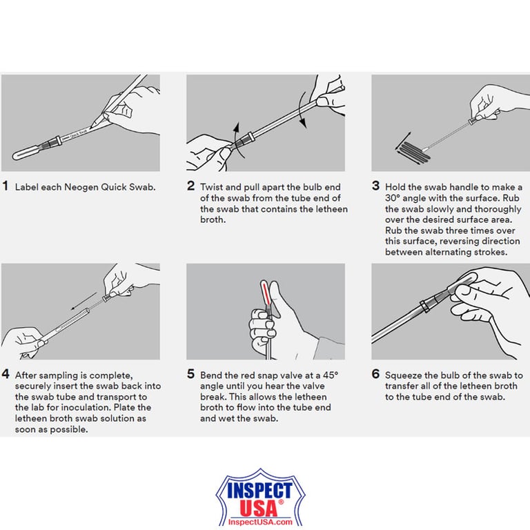 Quick Swab (6433) with 1 mL Letheen Broth, 250/Pack | Inspect USA