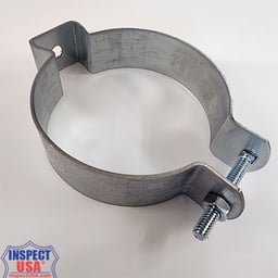 Zinc Plated 3" Steel Pipe Hanger (76059-2) with Bolt | Inspect USA