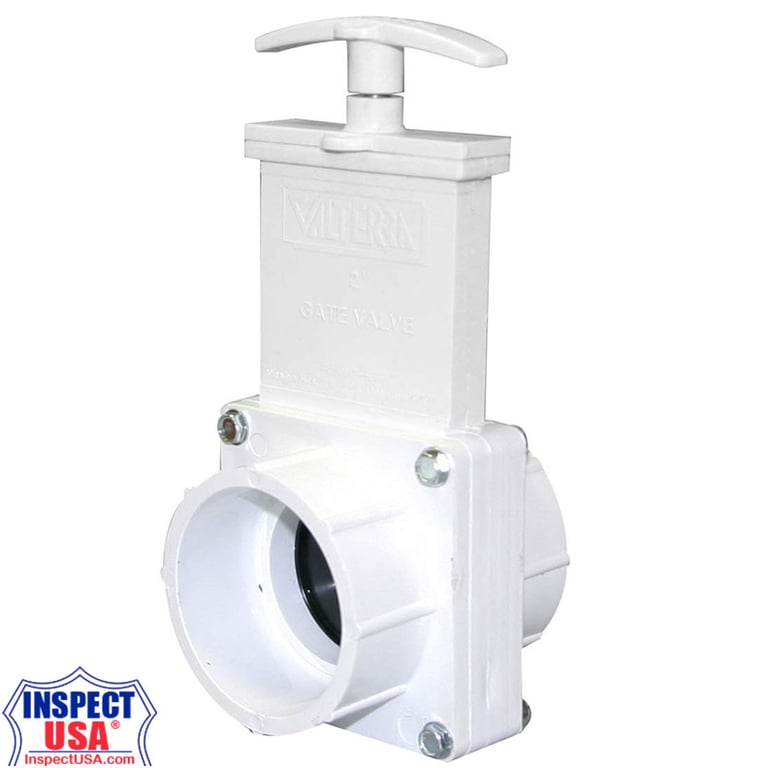 2 inch PVC Gate Valve (79191) with SLIP Female Connection | Inspect USA