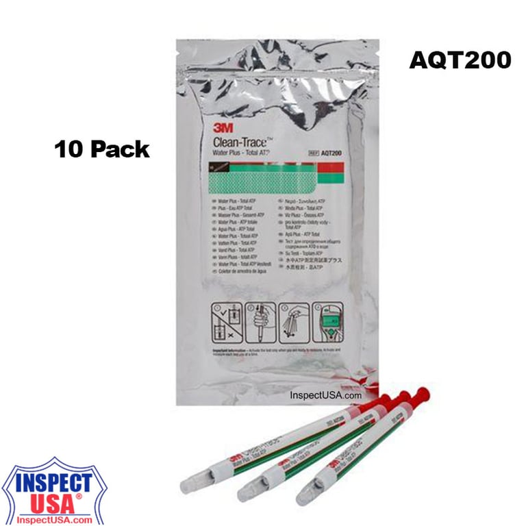 3M Clean-Trace Water Plus Total ATP Swabs (AQT200X) 10 Pack, 2024-07-31 ...