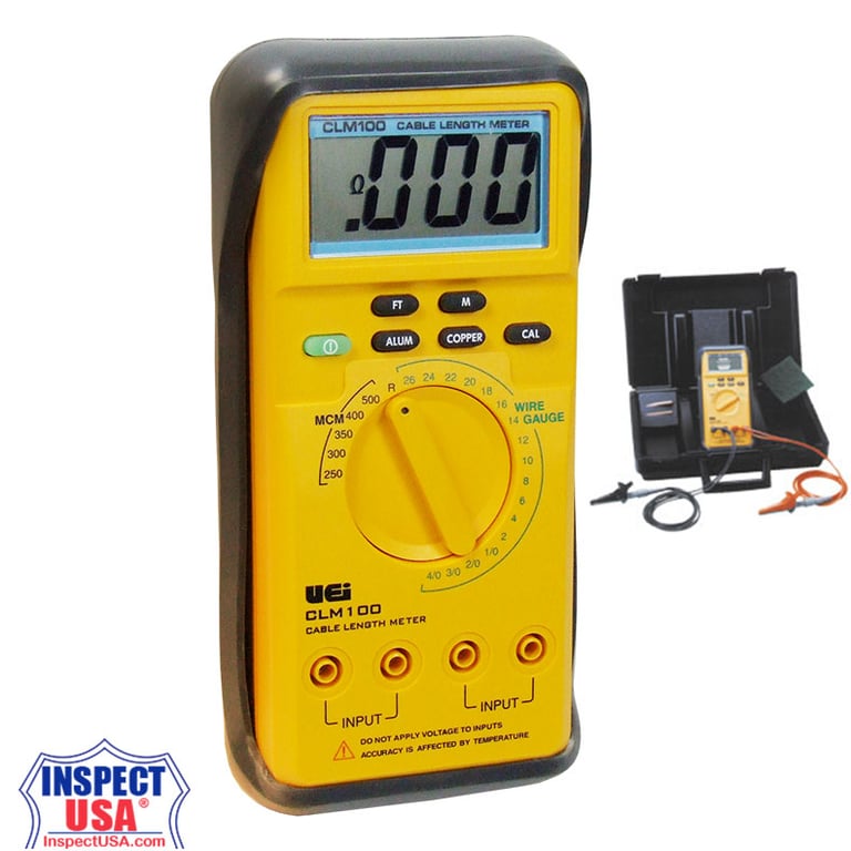 Cable/Wire Length Meter 30,000' 26-4/0 AWG (CLM100) with Case | Inspect USA