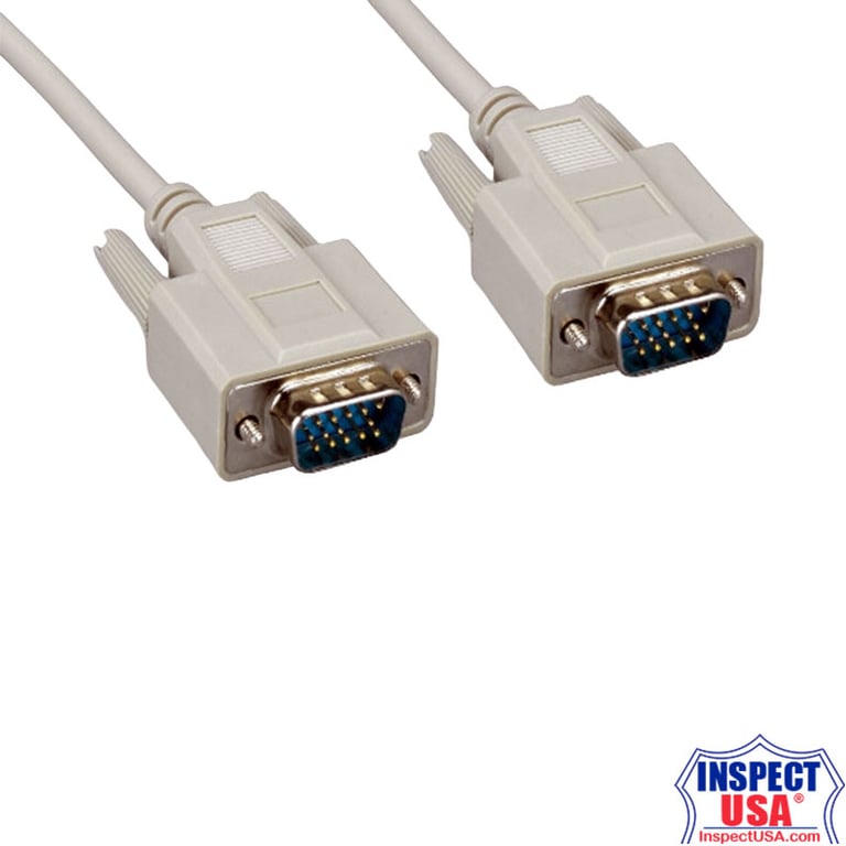 VGA Cable 6' (DB15-MM6V) Male DB15 to Male DB15 Connector | Inspect USA