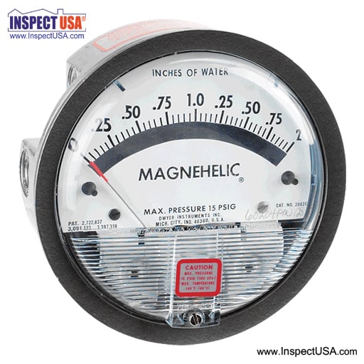 Dwyer Magnehelic Manometer (2002) 0-2 inch WC | Inspect USA