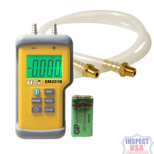 Digital Manometer 60 inch WC (EM201) Ruggedized with Built-In Magnet ...