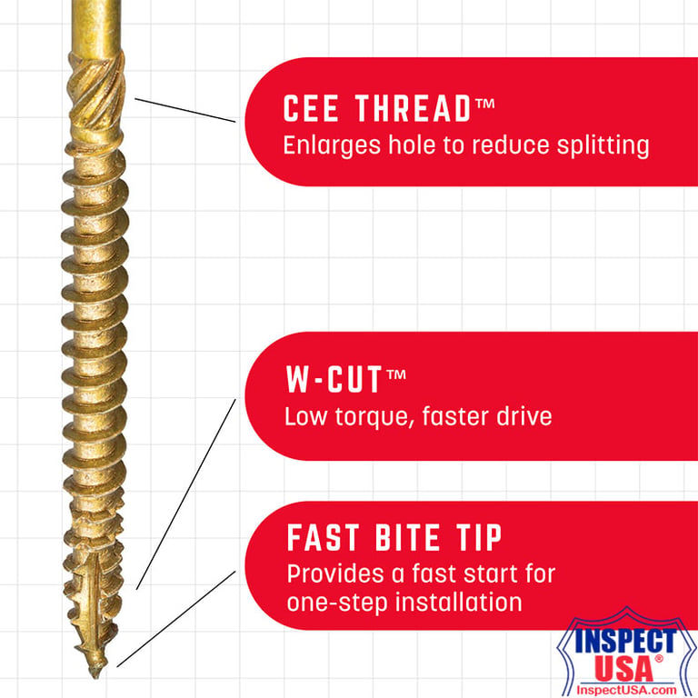Structural Wood Screw 3/8" x 8" T40 Star (96020) GRK Fasteners ...