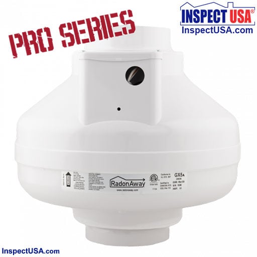 RadonAway Pro-Series 4" Radon Fan (GX5a) Inline VOC Mitigation Fan ...