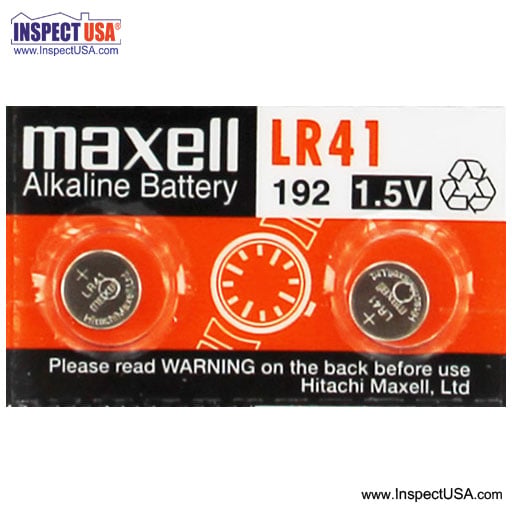 Button Cell Maxell 1.5 Volt Alkaline Battery (LR41) 2 Pack | Inspect USA