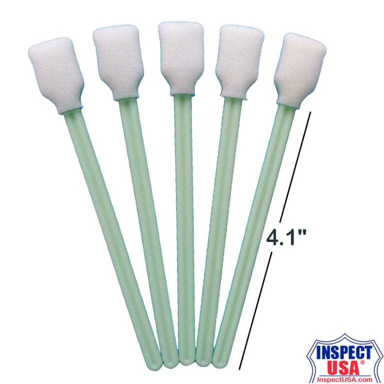 Rectangle Foam Cleaning Swab Sticks (SWAB-122) 5 Pack | Inspect USA