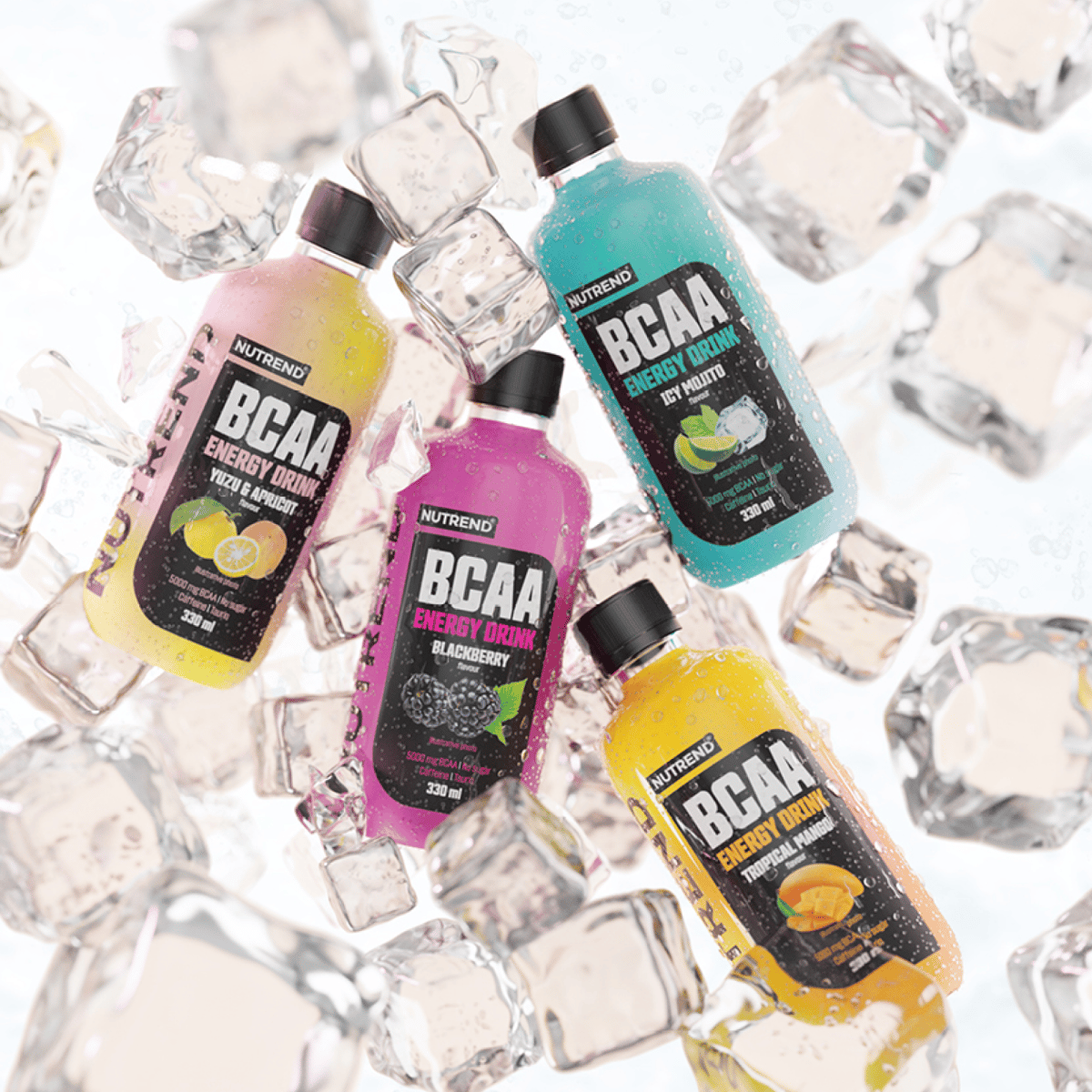 BCAA Energy Drink, 330 ml, Tropical Mango, BCAA energy drink | Nutrend.cz