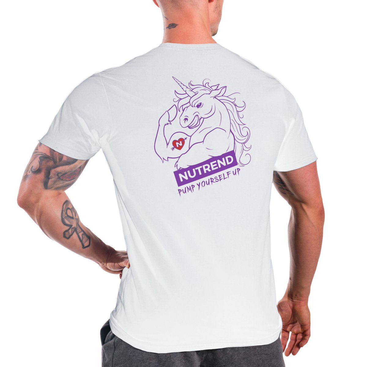 T-shirt Pump Yourself Up, Men (white), M, Clothing | Nutrend.eu