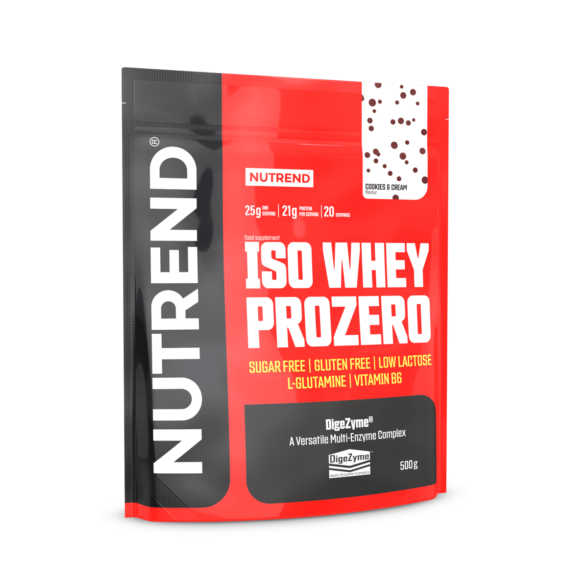 Iso Whey Prozero, 500 g, Cookies & Cream, Whey Protein | Nutrend.cz