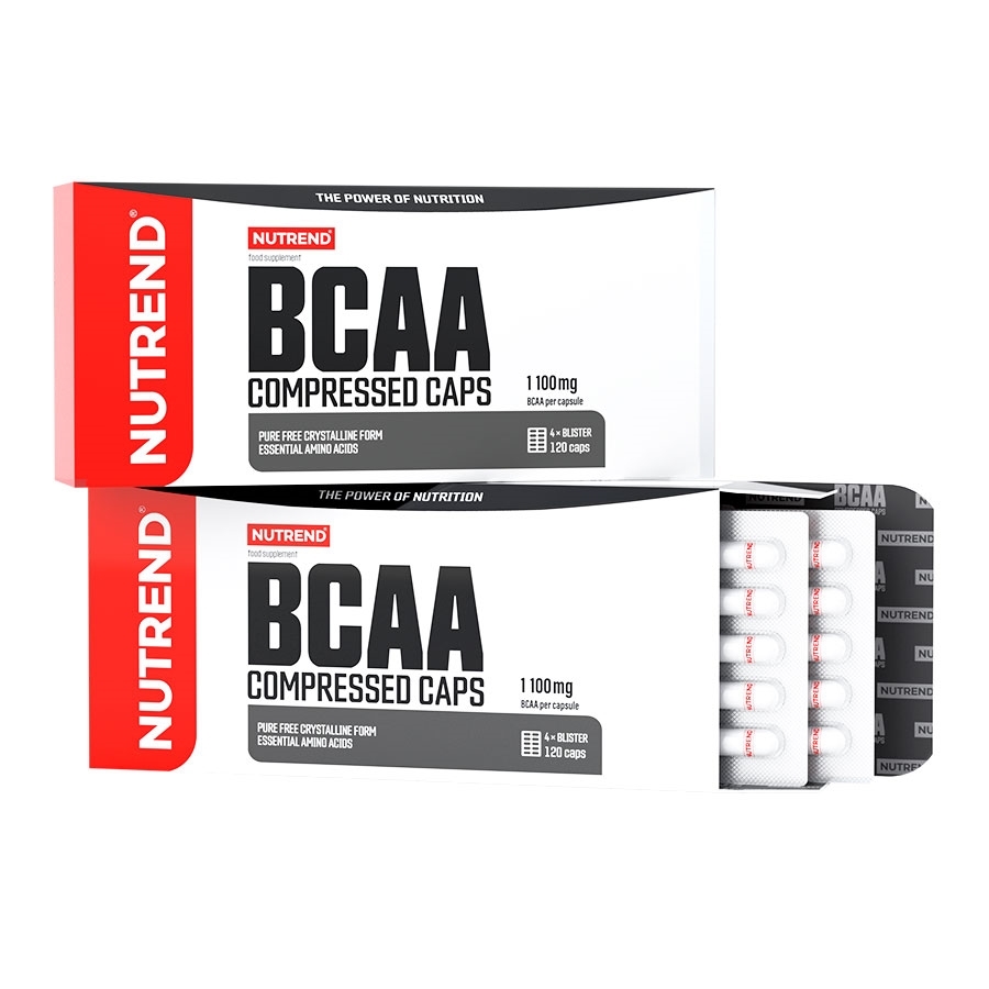 BCAA Compressed Caps, 120 caps, BCAAs | Nutrend.cz