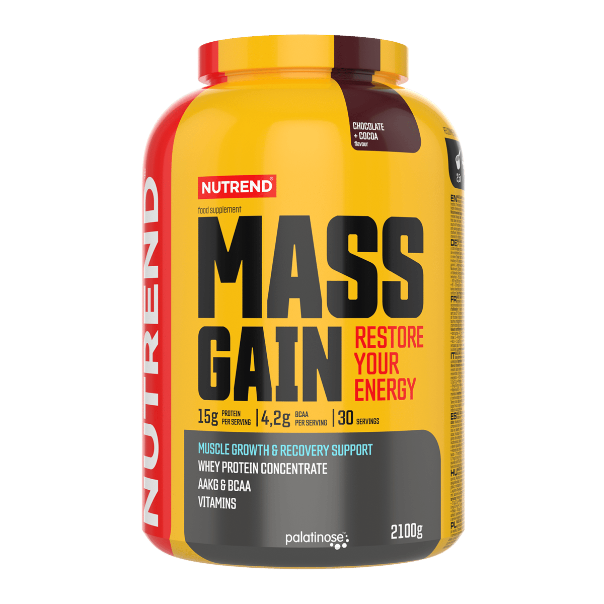 Mass Gain, 2100 g, Chocolate & Cocoa, Mass Gainers | Nutrend.eu