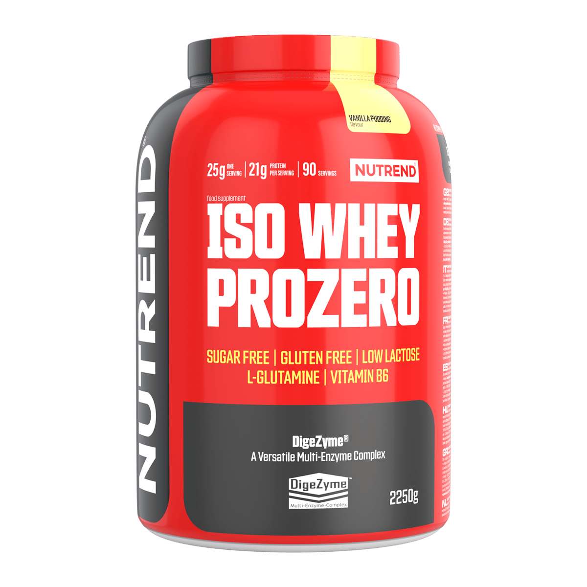Iso Whey Prozero, 2250 g, Vanilla Pudding, Whey Protein | Nutrend.eu