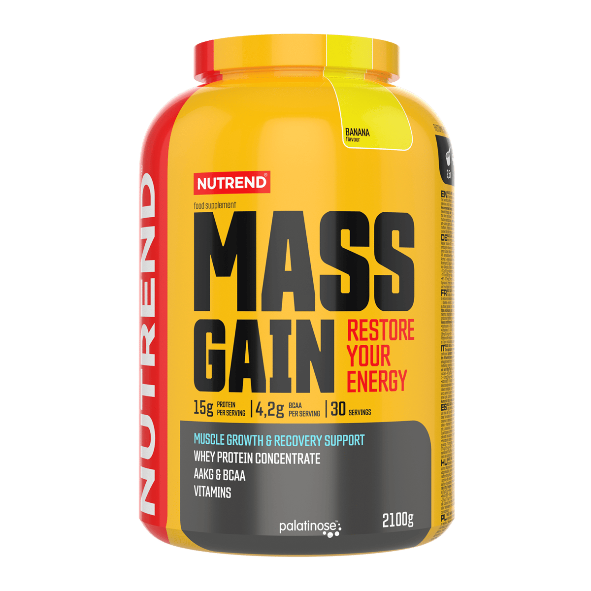 Mass Gain, 2100 g, Banana, Support regeneration and muscle growth ...