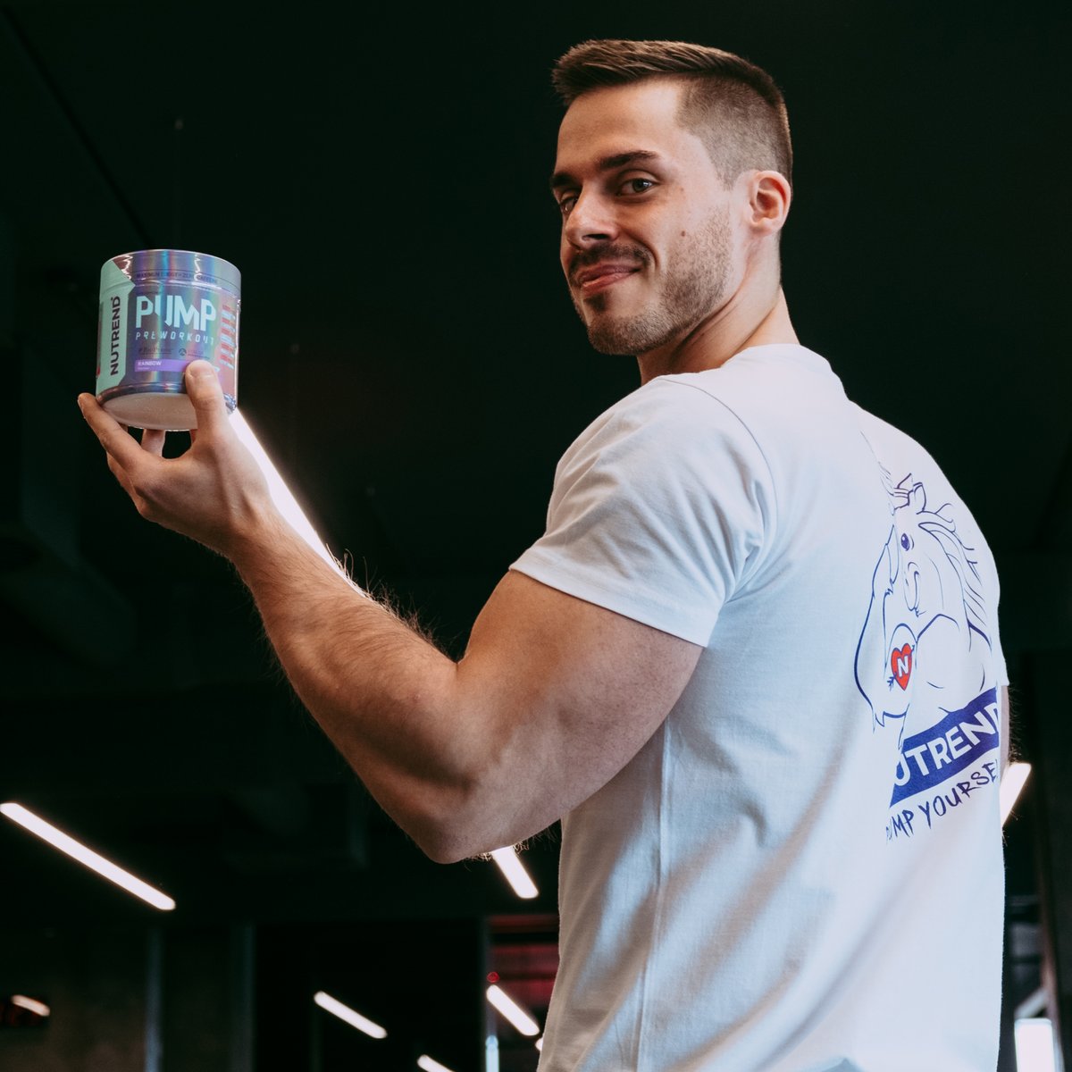 T-shirt Pump Yourself Up, Men (white), M, Clothing | Nutrend.eu