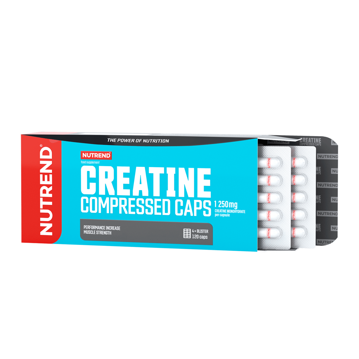Creatine Compressed Caps, 120 caps, No Flavour, Creatine | Nutrend.eu
