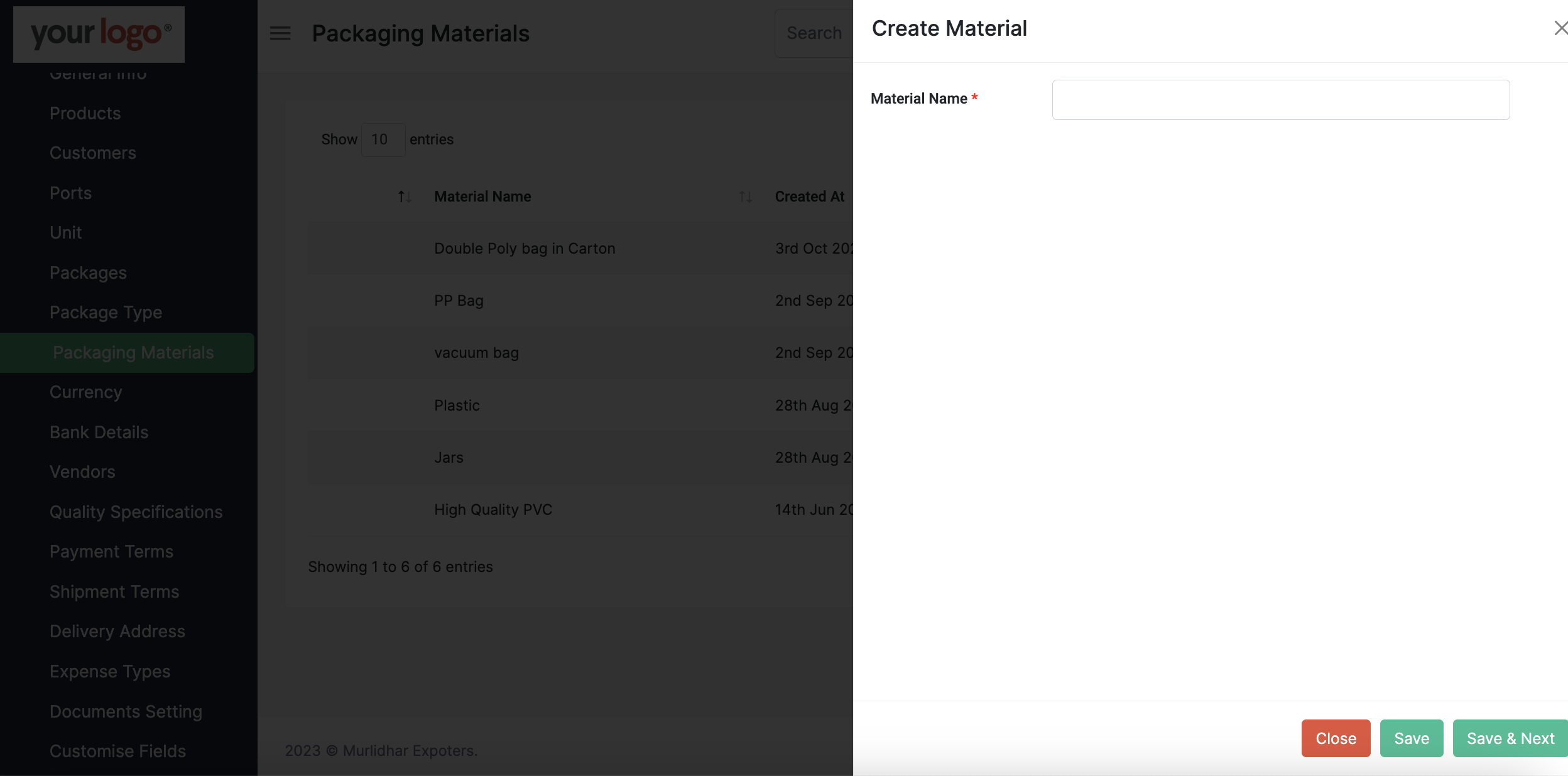 Export Software Features - Shipzy