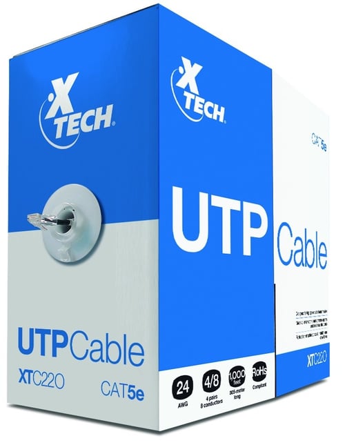 Bobina de Cable UTP CAT5E XTECH XTC-220 305 Metros Color Gris ...