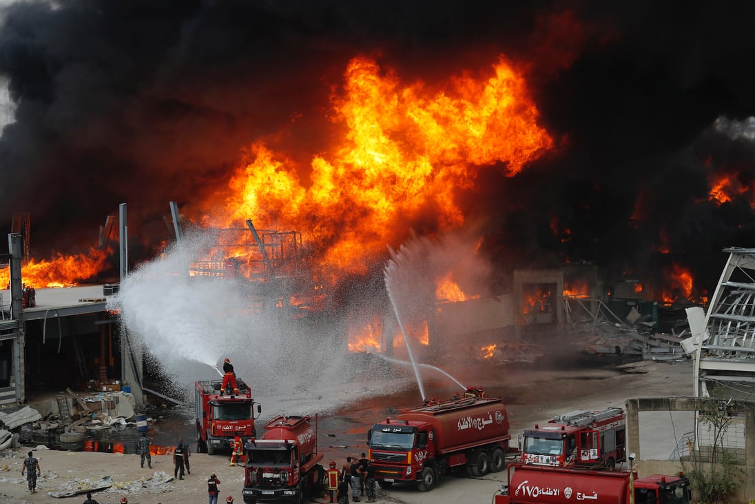 Huge Fire Breaks Out at Beirut Port a Month After Explosion ...