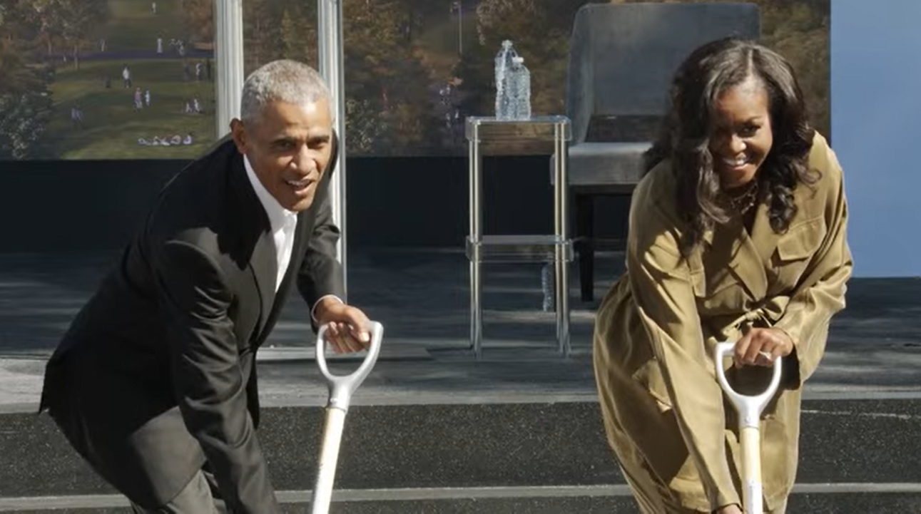 Barack Obama breaks ground at his own presidential center | Courthouse ...