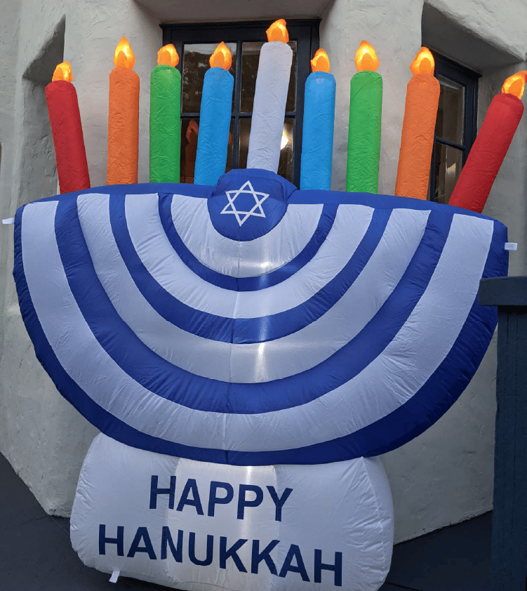 Inflatable menorah | Courthouse News Service