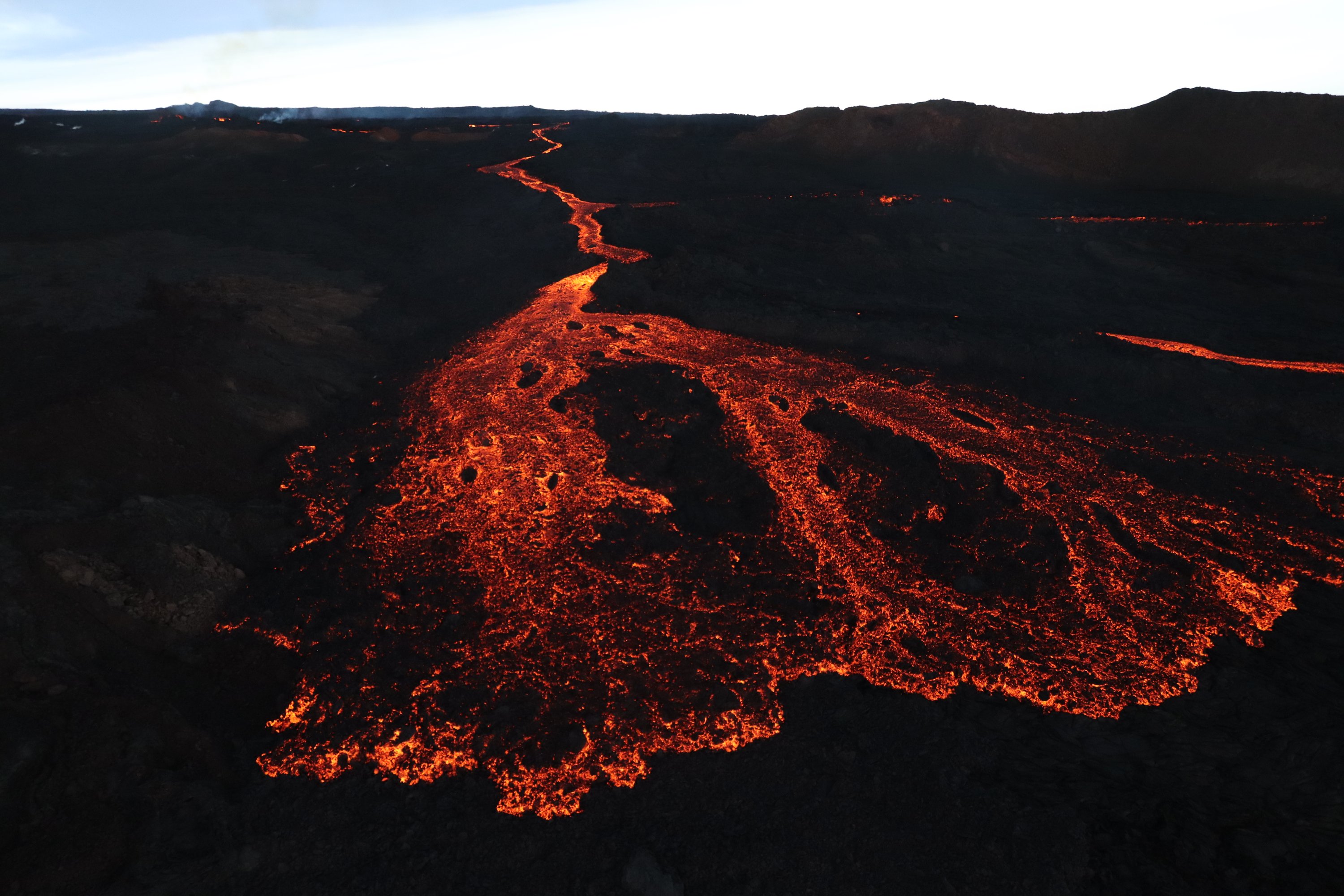 Lava Flow From Volcano