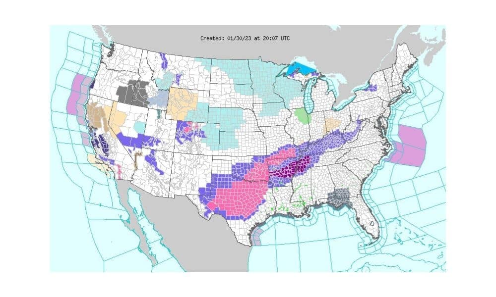 Winter storm brings icy conditions to south-central US | Courthouse ...