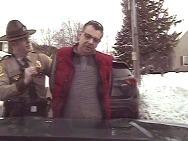 He flipped off a trooper and got charged. Now Vermont is on the hook ...
