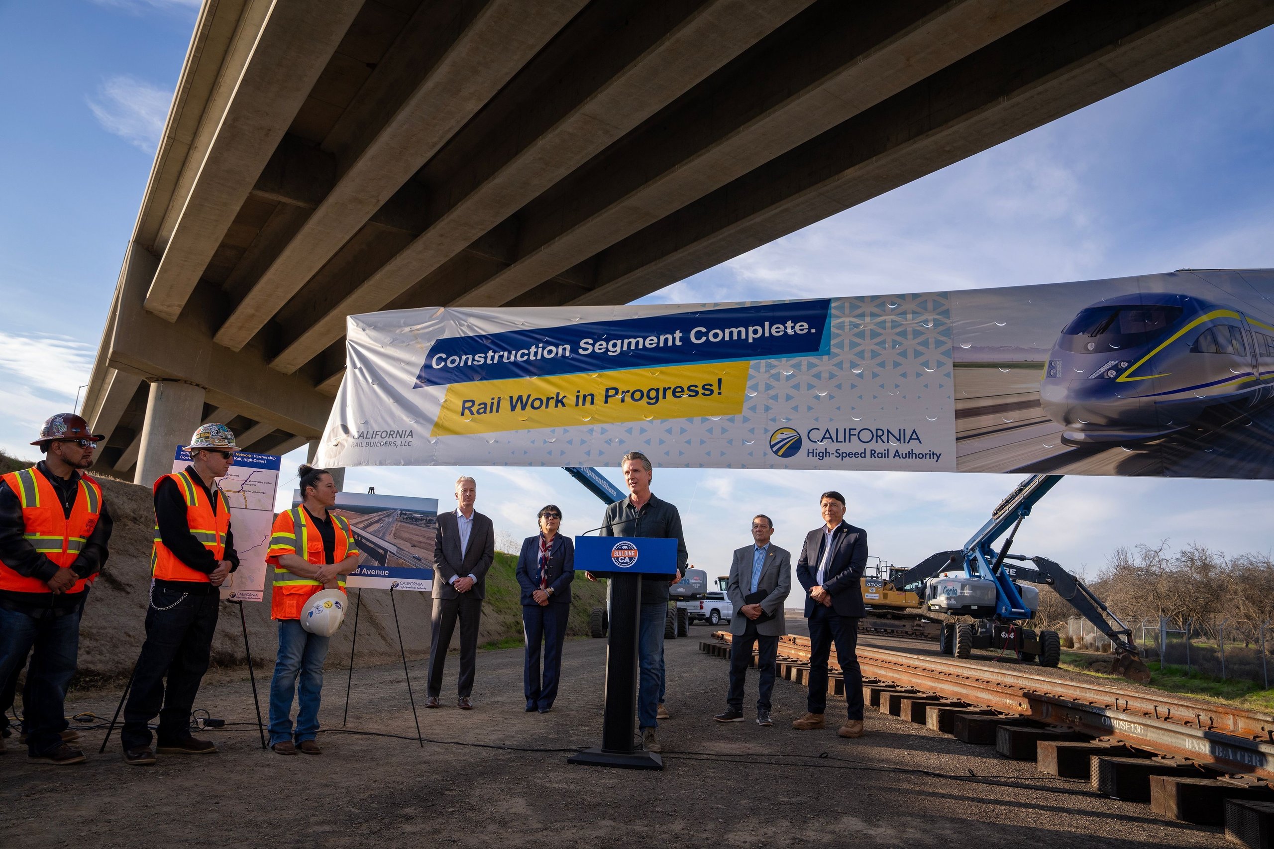 California breaks ground on railhead for portion of high-speed rail ...