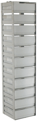 Vertical Freezer Racks With Spring Lock for 2 Inch Boxes With 100 Cell ...