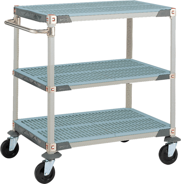 MetroMax i® Polymer Utility Cart 24x36-inch with 3 Shelves