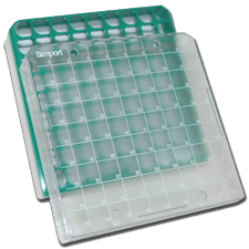 polycarbonate 2" Boxes With 81 Cell Divider | Green