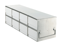 Upright Freezer Racks | 4 Deep x 2 High | Includes 3" Fiberboard Boxes
