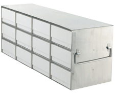 Upright Freezer Racks | 4 Deep x 3 High | Includes 2" Fiberboard Boxes