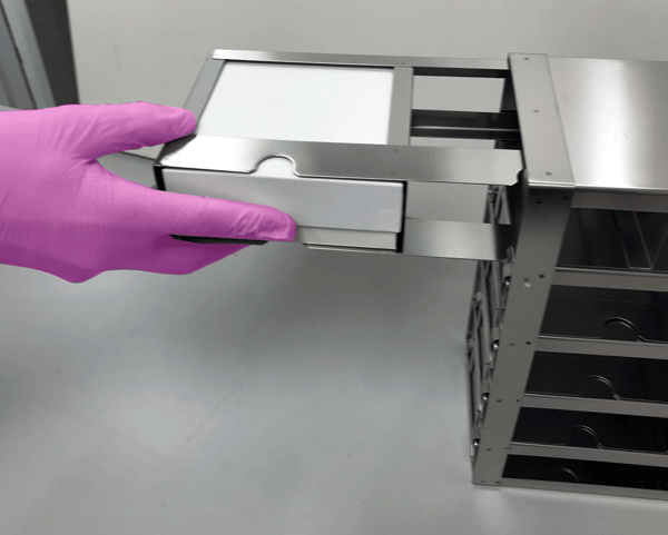 UFD-442 Upright Freezer Drawer Racks for 2 inch Boxes | 4 Deep x 4 High