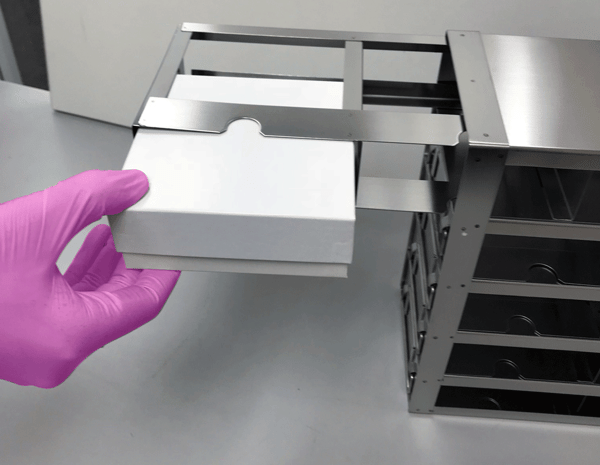 UFD-542 Upright Freezer Drawer Racks for 2 inch Boxes | 5 Deep x 4 High