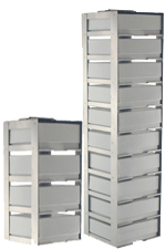 Vertical Freezer Racks for 2" Boxes Storage in Laboratory Freezers