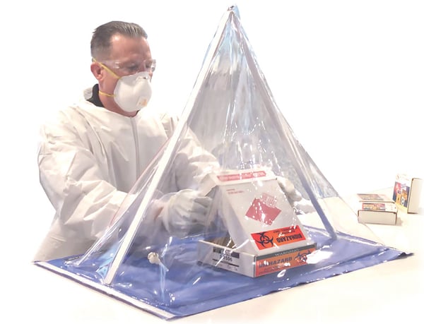 Erlab Captair Pyramid Portable & Disposable Glove Bag | LabRepCo, LLC