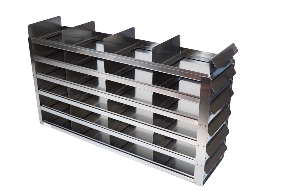 Sliding Tray Drawer Rack for 2" Boxes | 4 Boxes Deep x 6 Boxes High