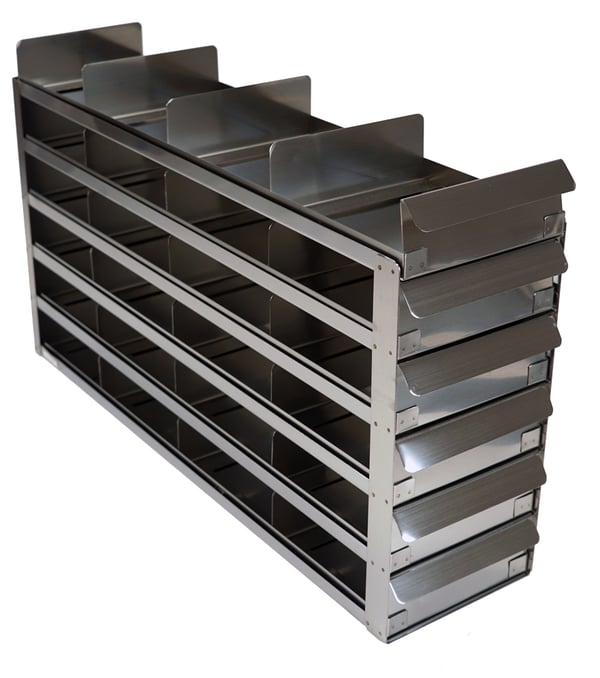 Sliding Tray Drawer Rack for 2" Boxes | 4 Boxes Deep x 6 Boxes High