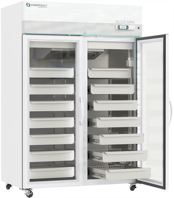 Blood Bank Refrigerator 49 Cu Ft With Hinged Glass Doors