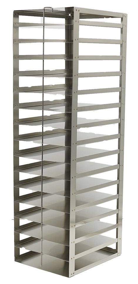 Vertical Freezer Rack for 100-Place Slide Boxes | 16 Boxes High ...