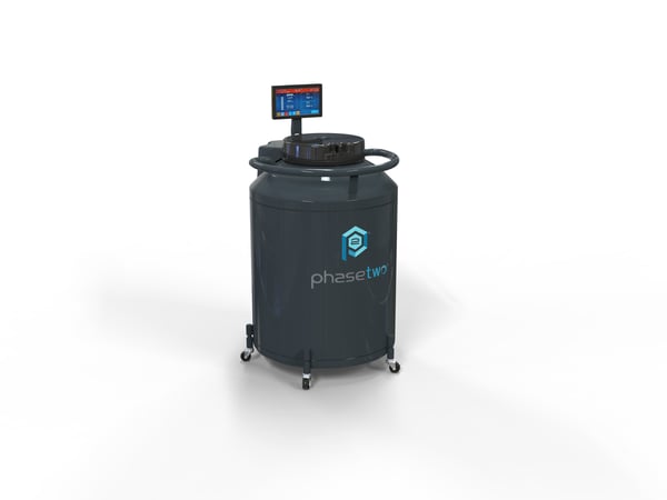 Phasetwo CRF6000 Cryogenic Rack Liquid Nitrogen Freezer with DLS3 ...