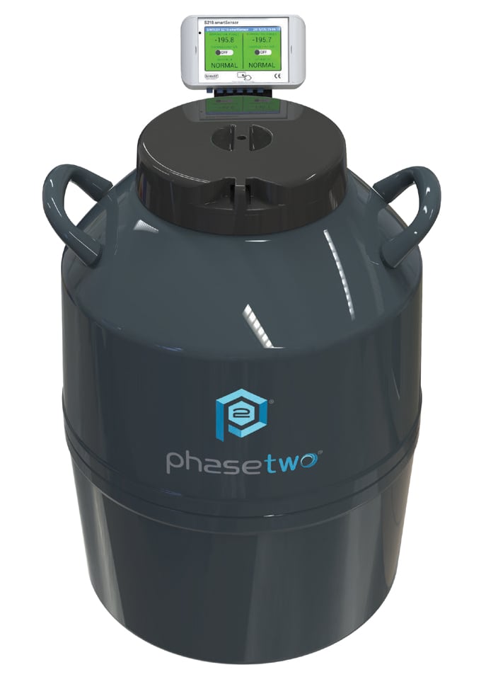 Phasetwo CCF35V-6 Cryogenic Canister LN2 Freezer with 6 Canisters ...