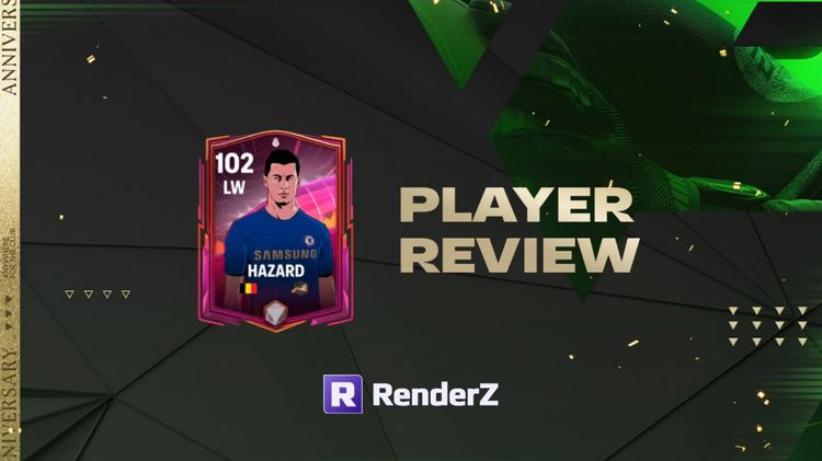 107 OVR Anniversary Eden Hazard player Review | RenderZ